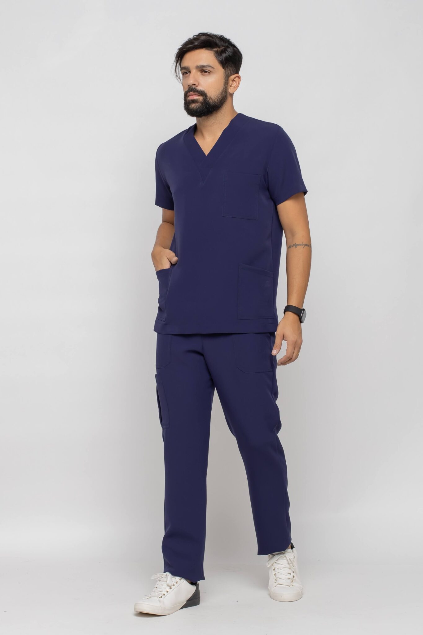 Scrub Masculino Prime Cor Azul Marinho - Dra Elegancia